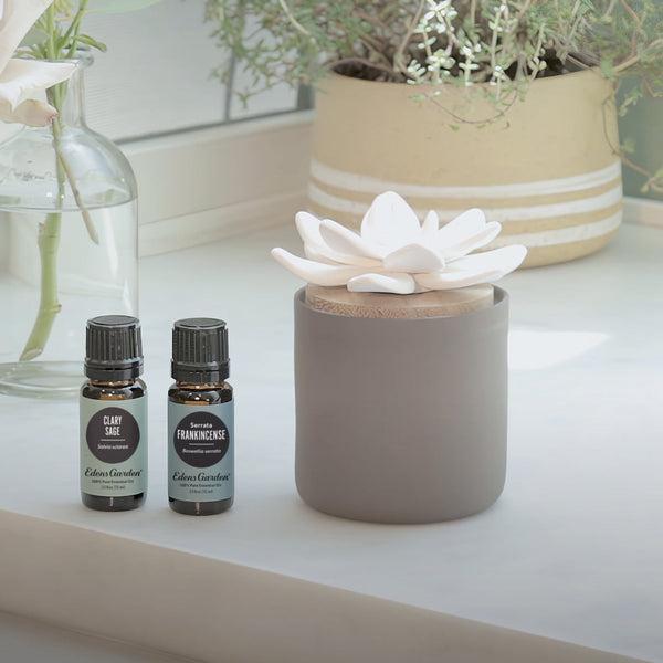 Bloom Ceramic Essential Oil Diffuser | Edens Garden
