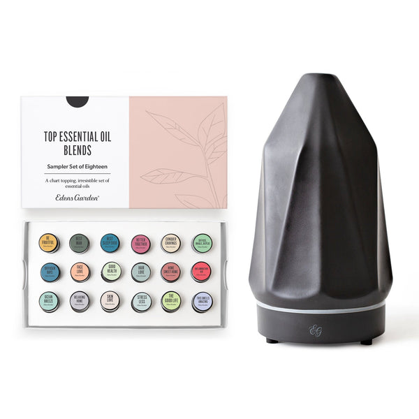 Essential Oil Diffuser & Sampler Set of 18 Top Essential Oil Blends